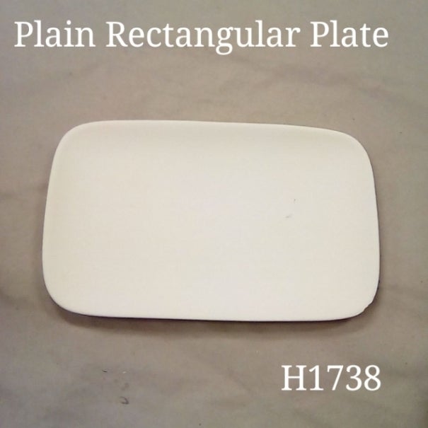 Plain Rectangular Plate | Van Go Pottery Painting
